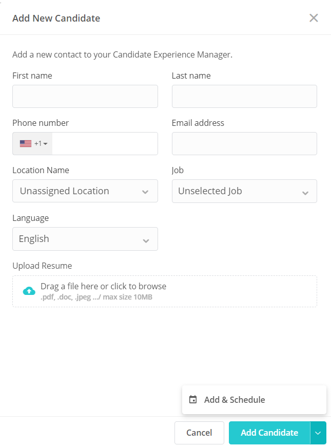 Paradox: Add Candidate(s) (Manually) – Atticus Franchise Group