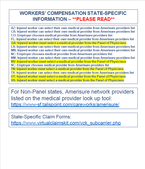 "What should I do if a Team Member is injured at work (Worker's ...