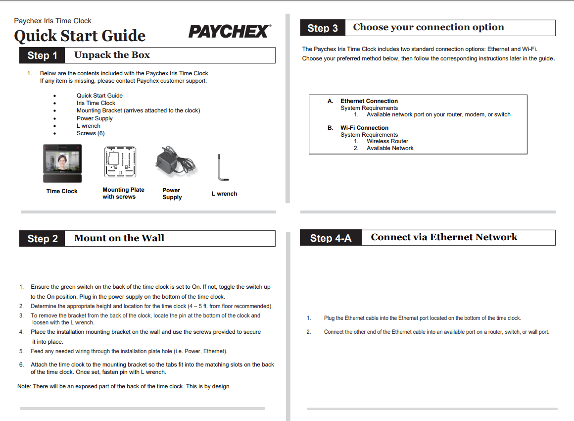 Paychex: Iris Time Clock (OTK Timekeeping) Setup & Registration – Atticus Franchise Group